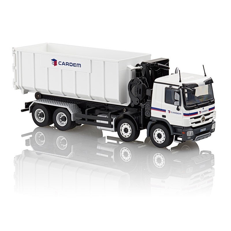 Roll-off tipper truck with crane Cardem